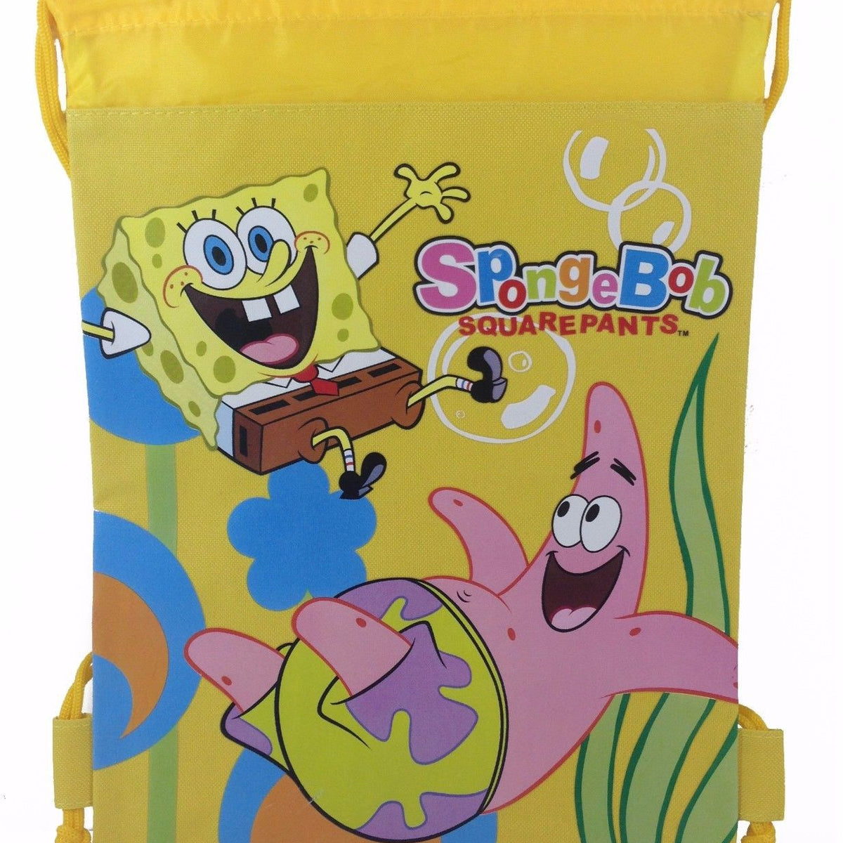 Nickelodeon SpongeBob Squarepants Drawstring Backpack School Sport Gym ...