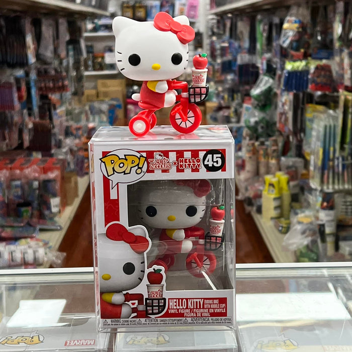 Funko Pop! Sanrio: CUP NOODLES X HELLO KITTY (riding BIKE with noodle ...