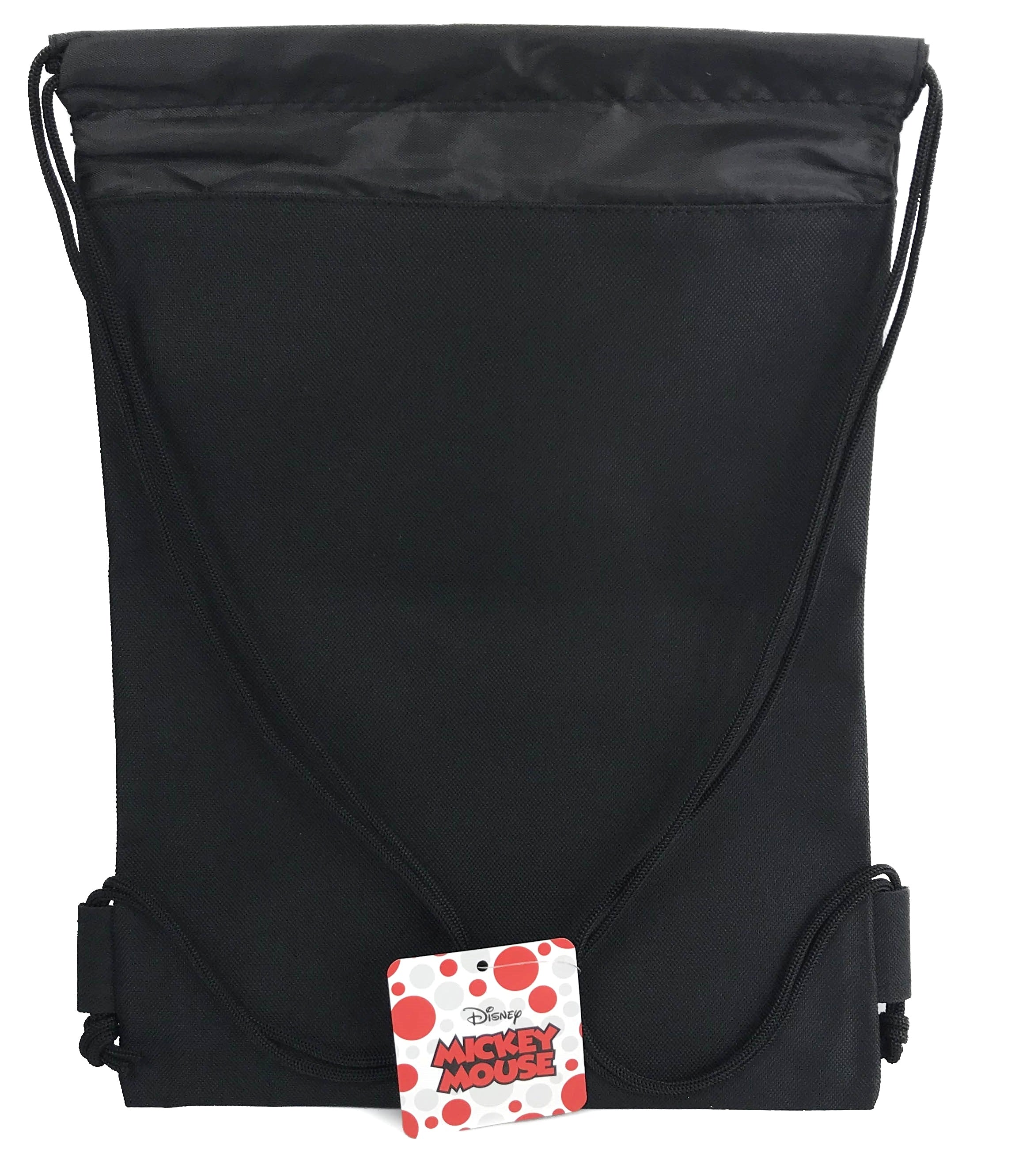 Gold & Silver Mickey Mouse Head Drawstring Backpack Gym Tote Bags ...